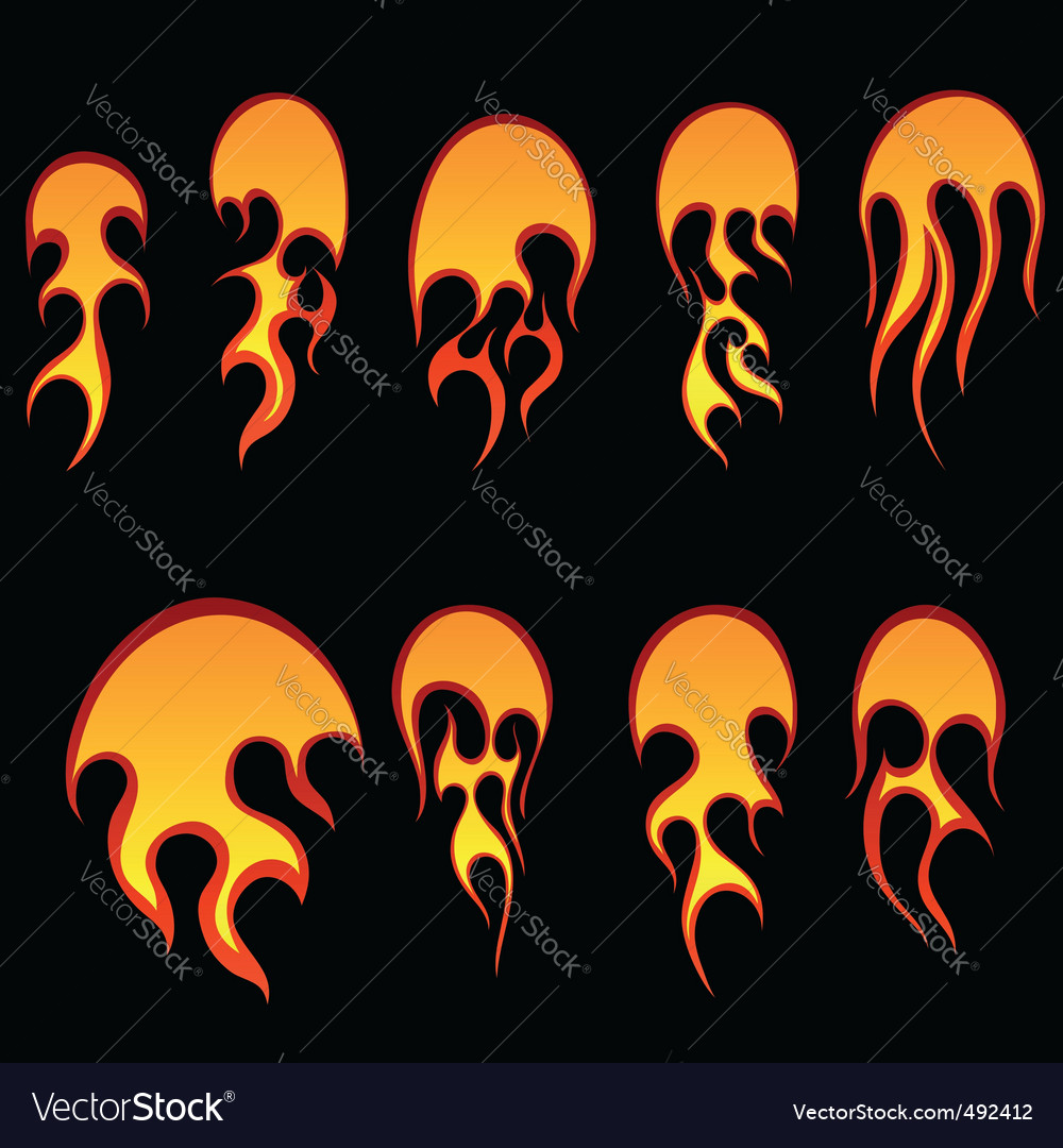 Fireballs Royalty Free Vector Image - VectorStock