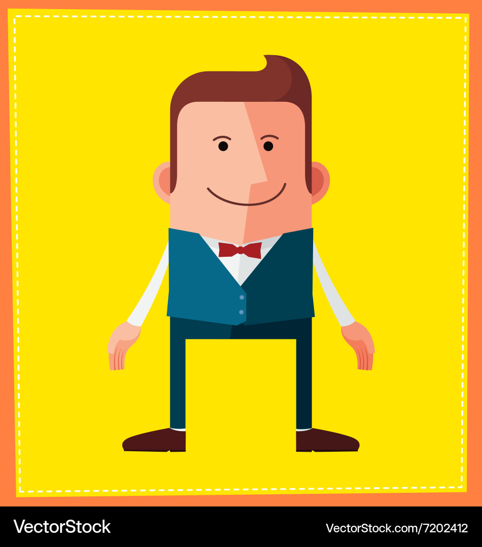 Flat style male avatar character design Royalty Free Vector