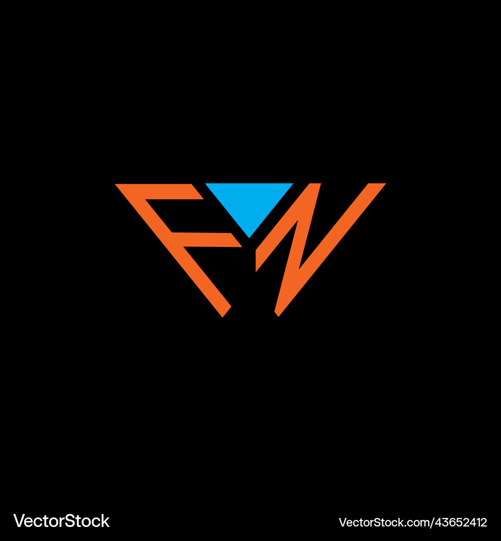 Fn letter logo creative design with graphic abc Vector Image