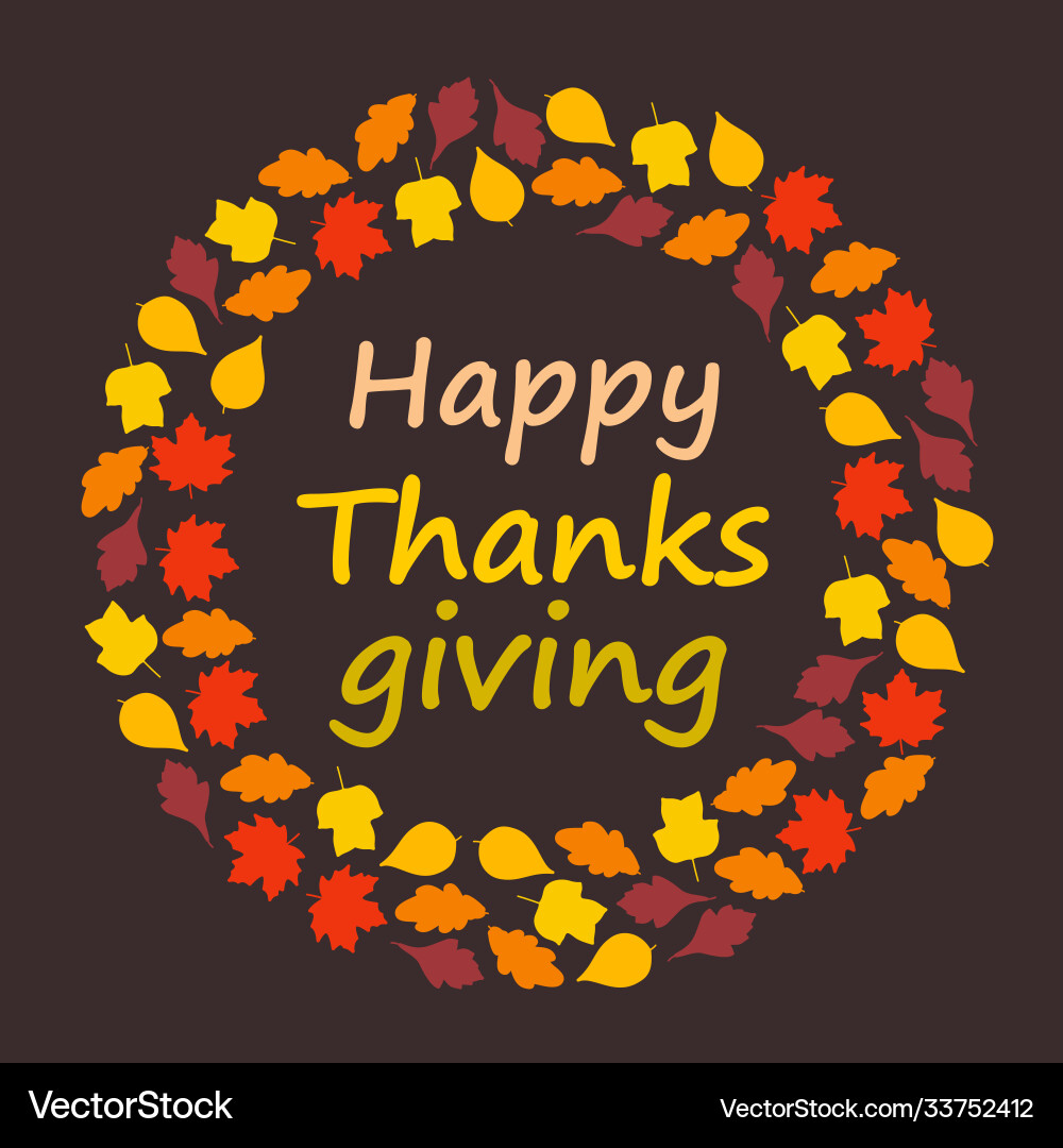 Happy thanksgiving poster design template Vector Image