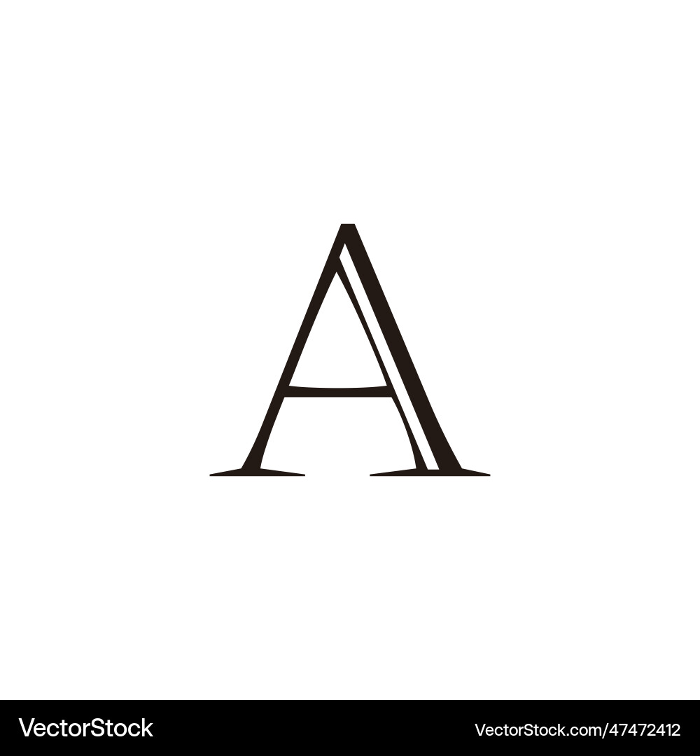 Letter a iron geometric symbol simple logo Vector Image