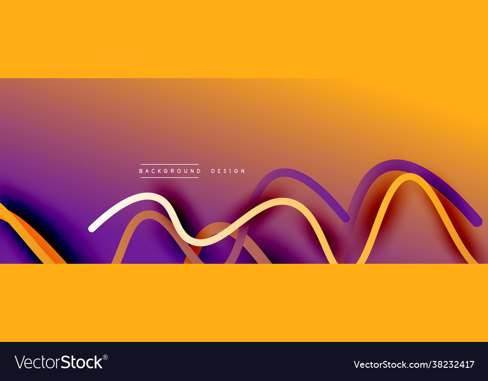 Abstract gradient background with wave line Vector Image