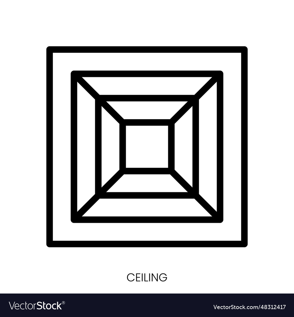 Ceiling icon line art style design isolated on Vector Image