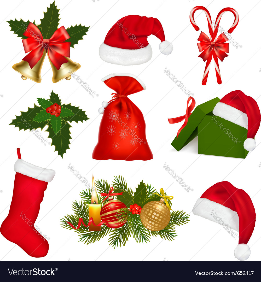Christmas design elements Royalty Free Vector Image
