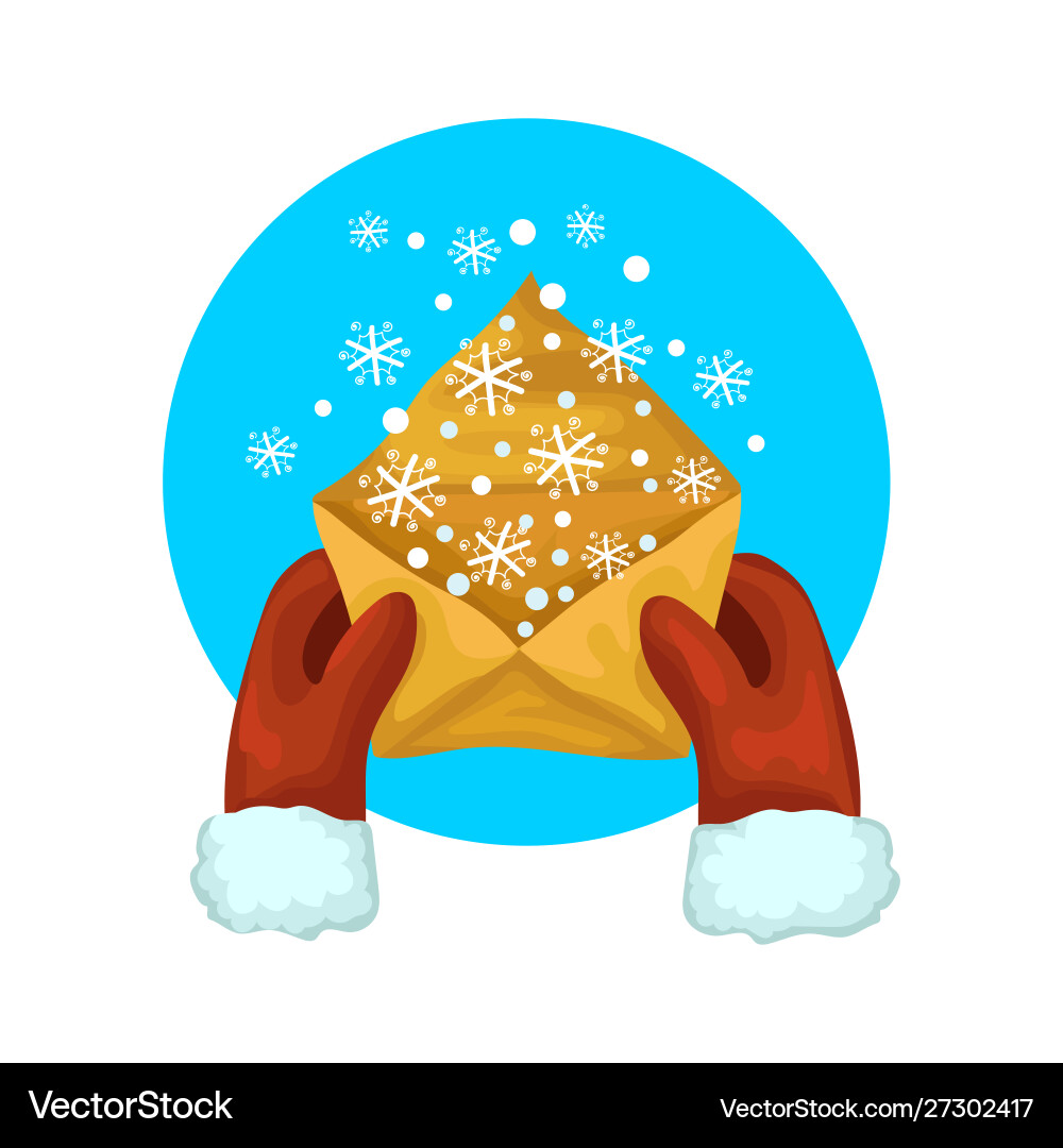 Christmas letter from santa with magic Royalty Free Vector