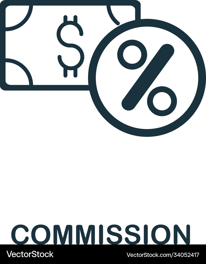 Commission icon from affiliate marketing Vector Image