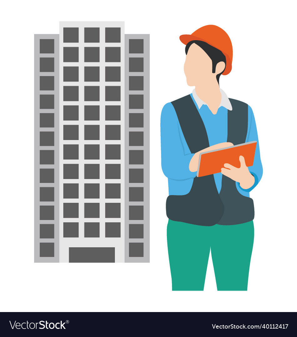 Construction manager Royalty Free Vector Image