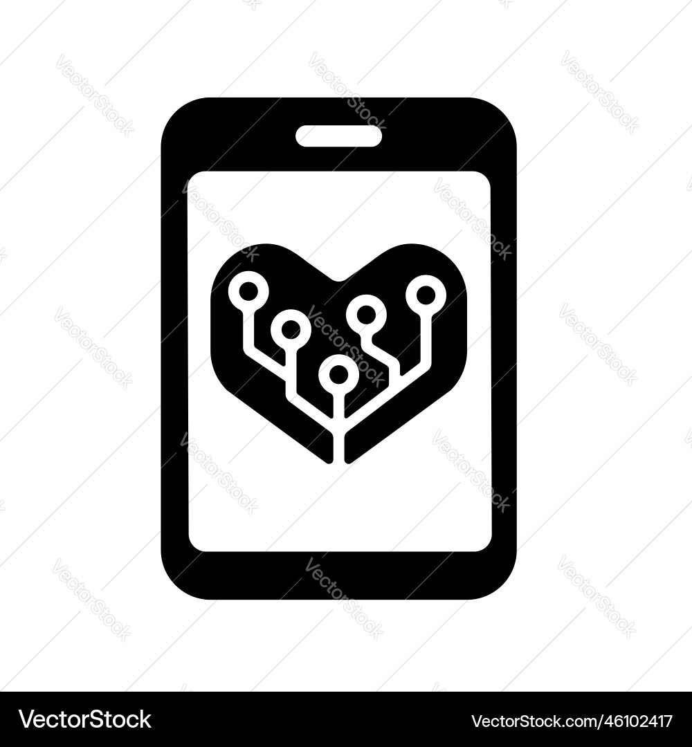 Digital healthcare technology icon Royalty Free Vector Image