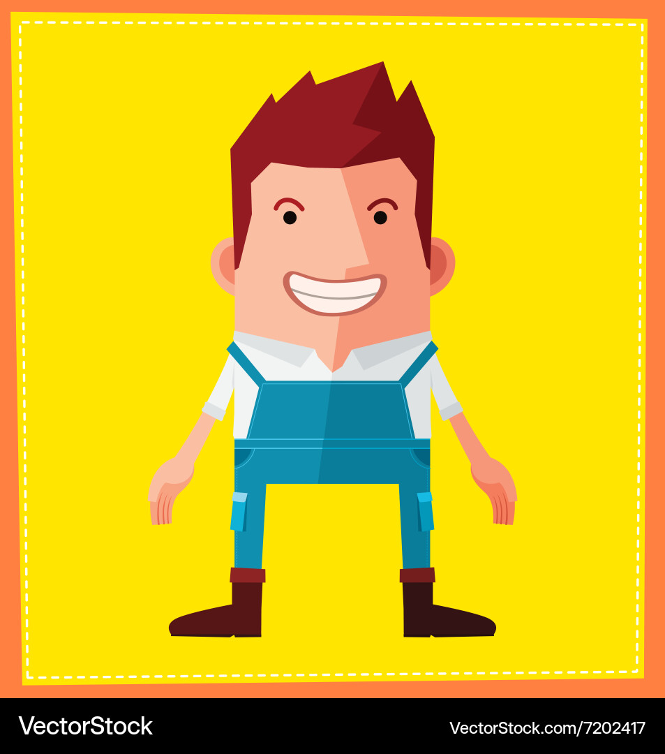 Flat style male avatar character design Royalty Free Vector