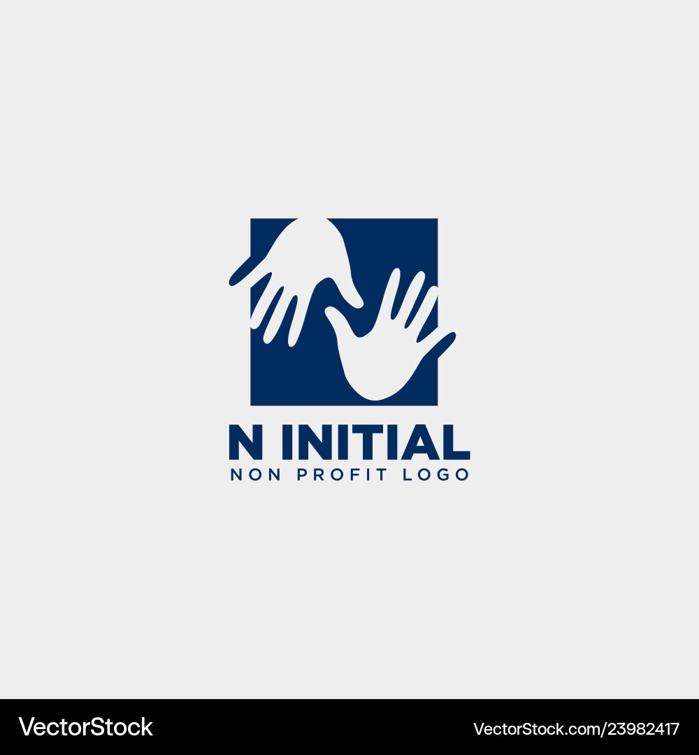 Hand care non profit logo template icon element Vector Image