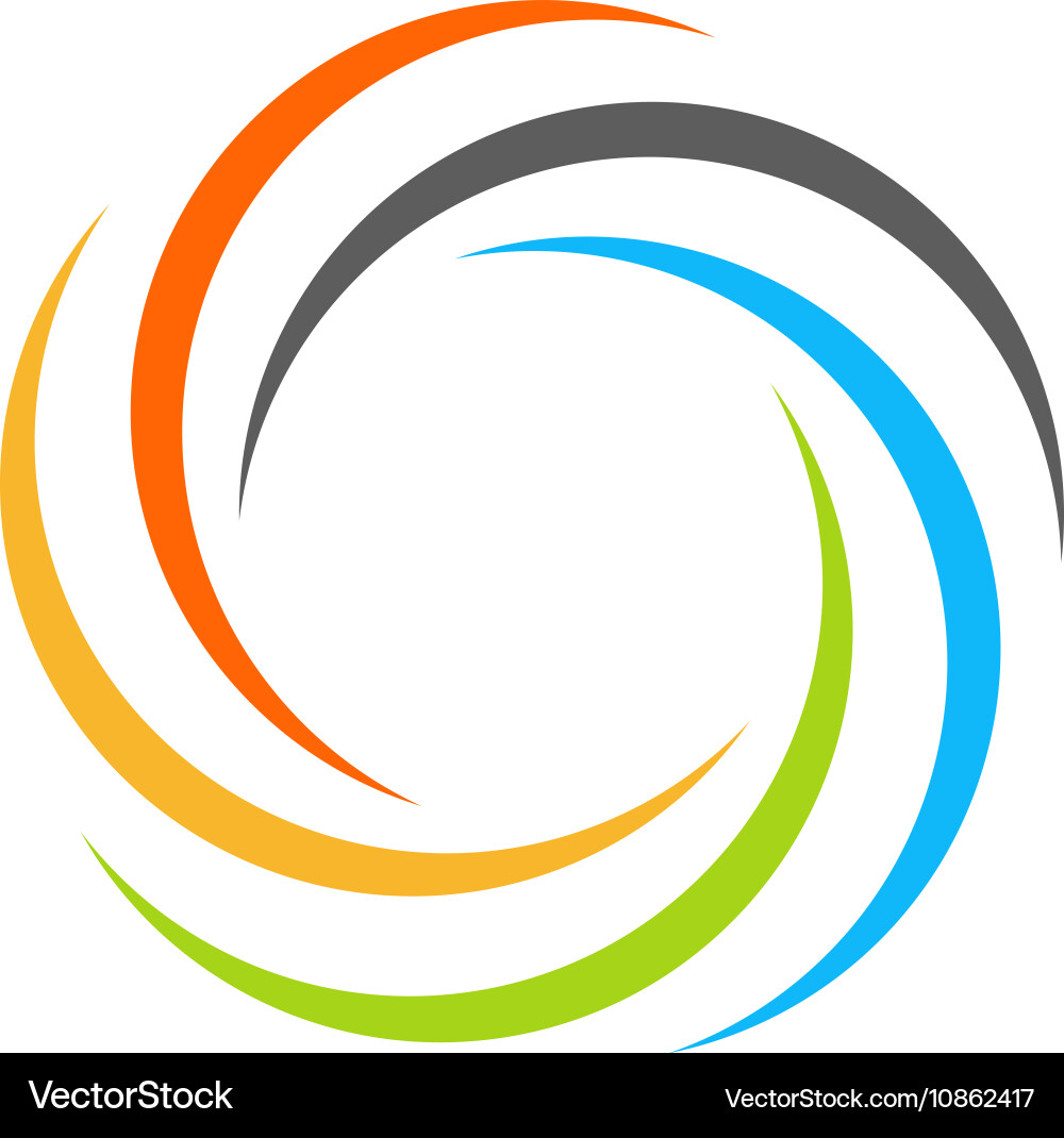 Isolated abstract colorful circular sun logo Vector Image