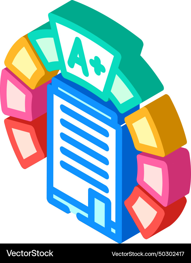 Office energy efficient isometric icon Royalty Free Vector