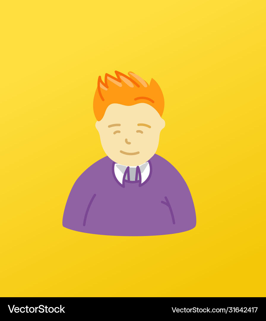 Sketchy style artistic character young man Vector Image