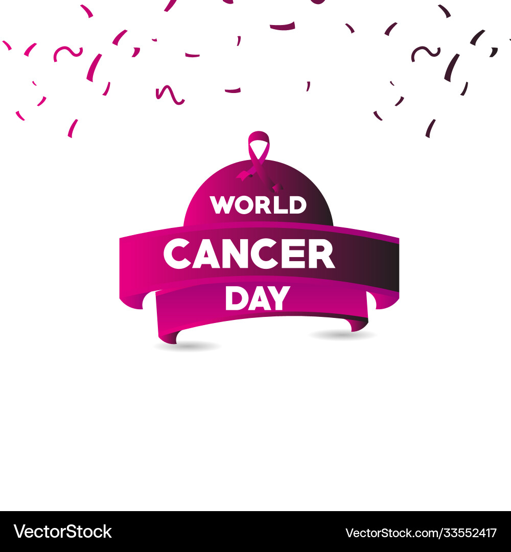 World cancer day template design Royalty Free Vector Image