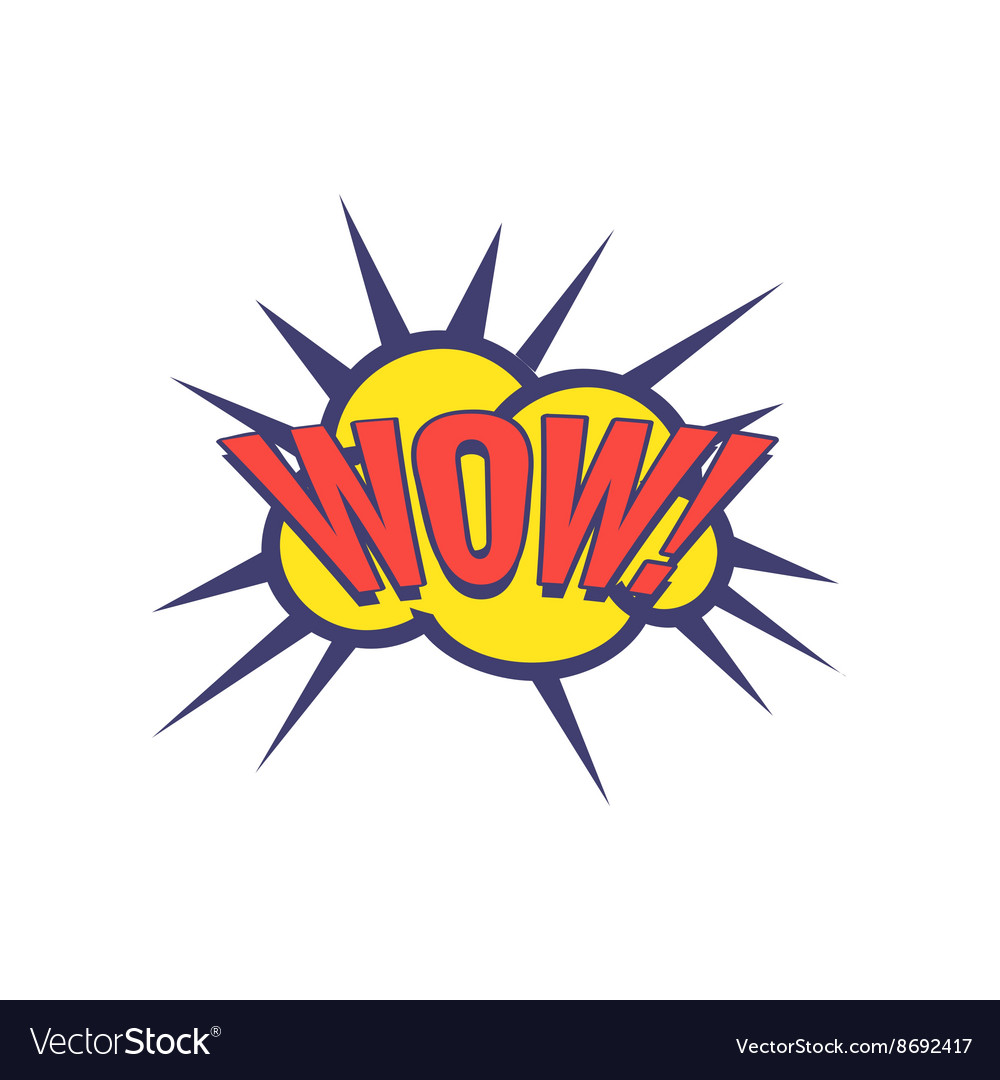 Wow Comic Speech Bubble Royalty Free Vector Image