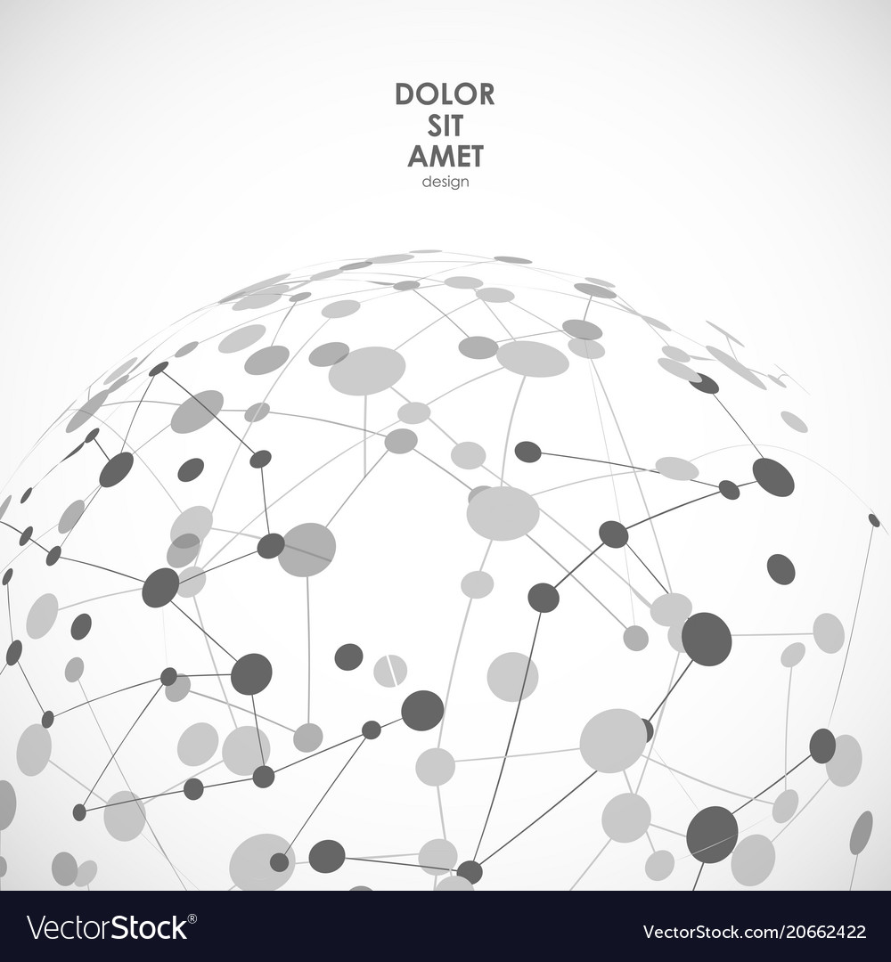Abstract Connect Circle With Molecular Royalty Free Vector
