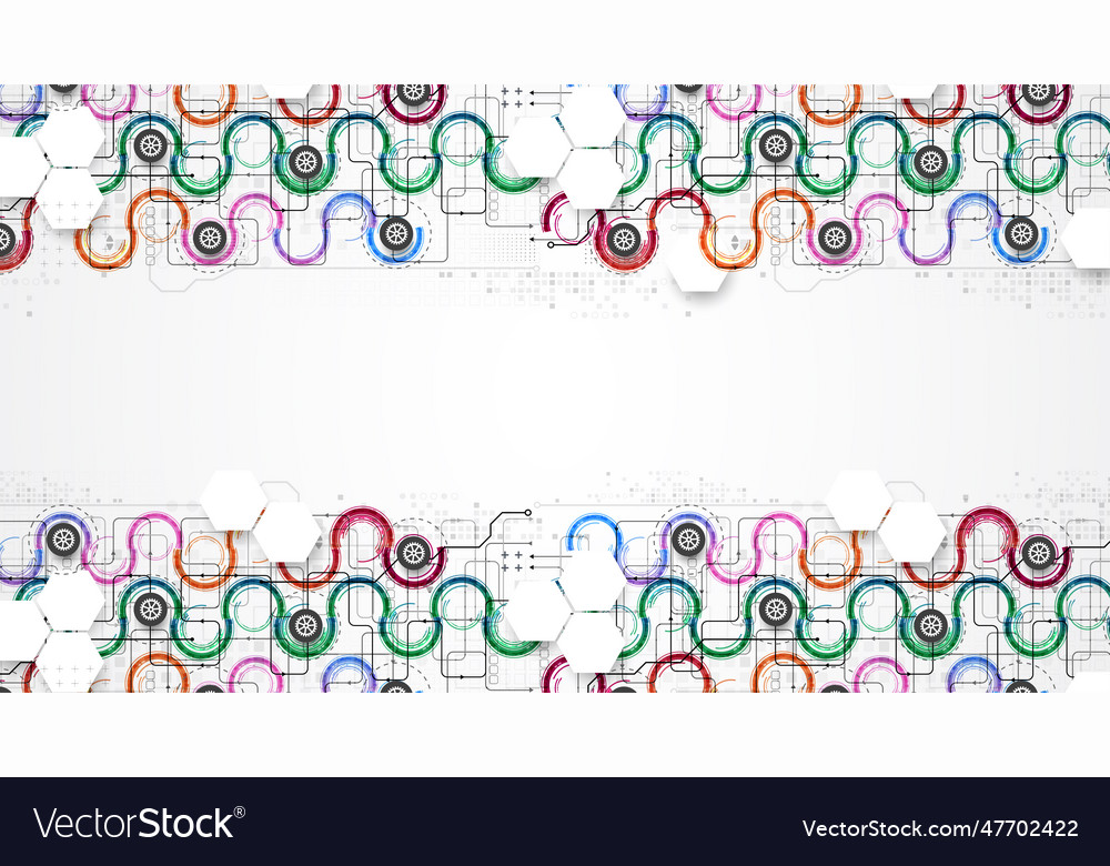 Abstract technology concept circuit board high Vector Image
