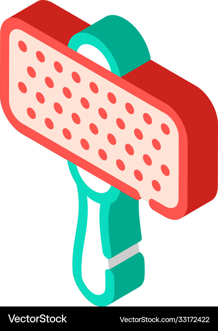 Brush for clean dog wool isometric icon Royalty Free Vector