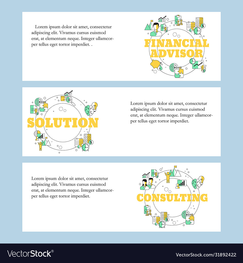 Business consulting solution Royalty Free Vector Image