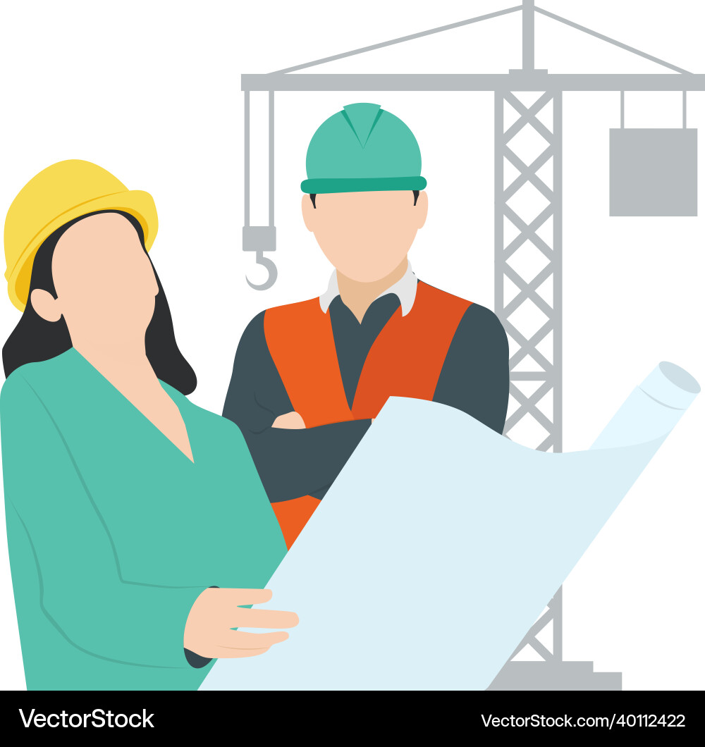 Construction management Royalty Free Vector Image