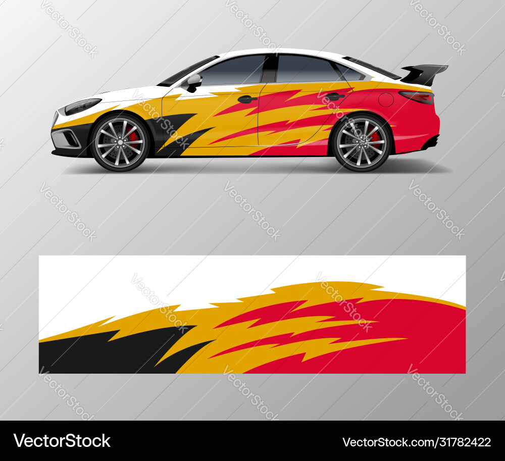 Graphic abstract racing designs for vehicle Vector Image
