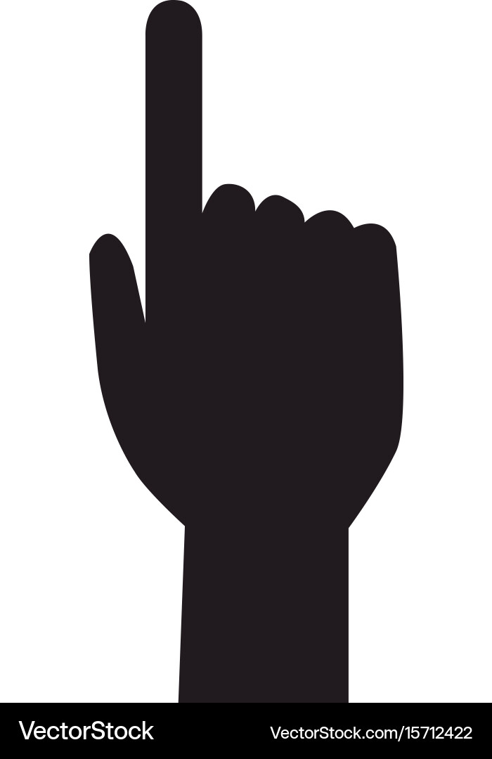 Human hand pointing finger index pictogram Vector Image