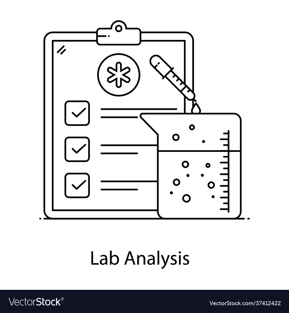 Lab analysis Royalty Free Vector Image - VectorStock