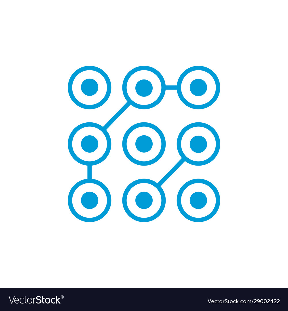 Pattern lock access code icon ux and ui Royalty Free Vector