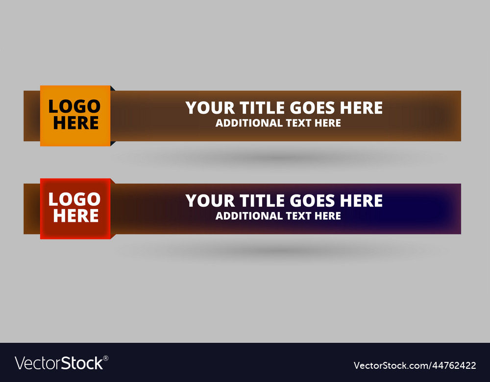 Professional broadcast lower third design template Professional broadcast lower third design template