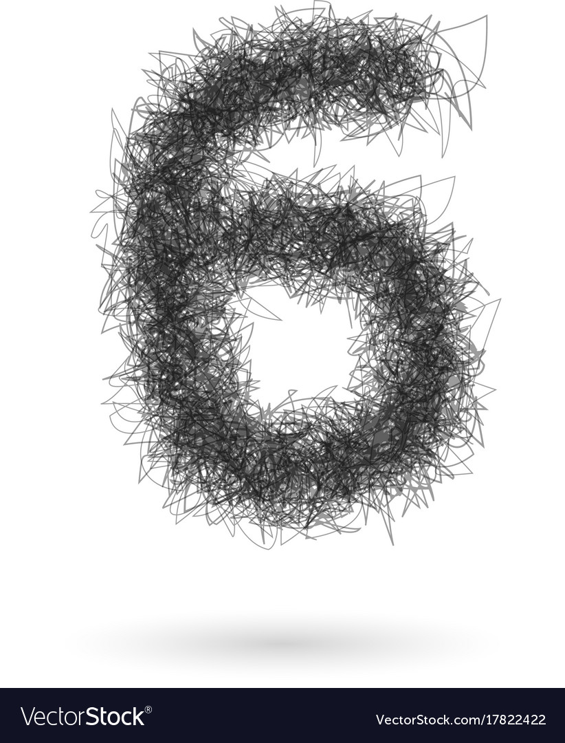 Scribble numbers Royalty Free Vector Image - VectorStock