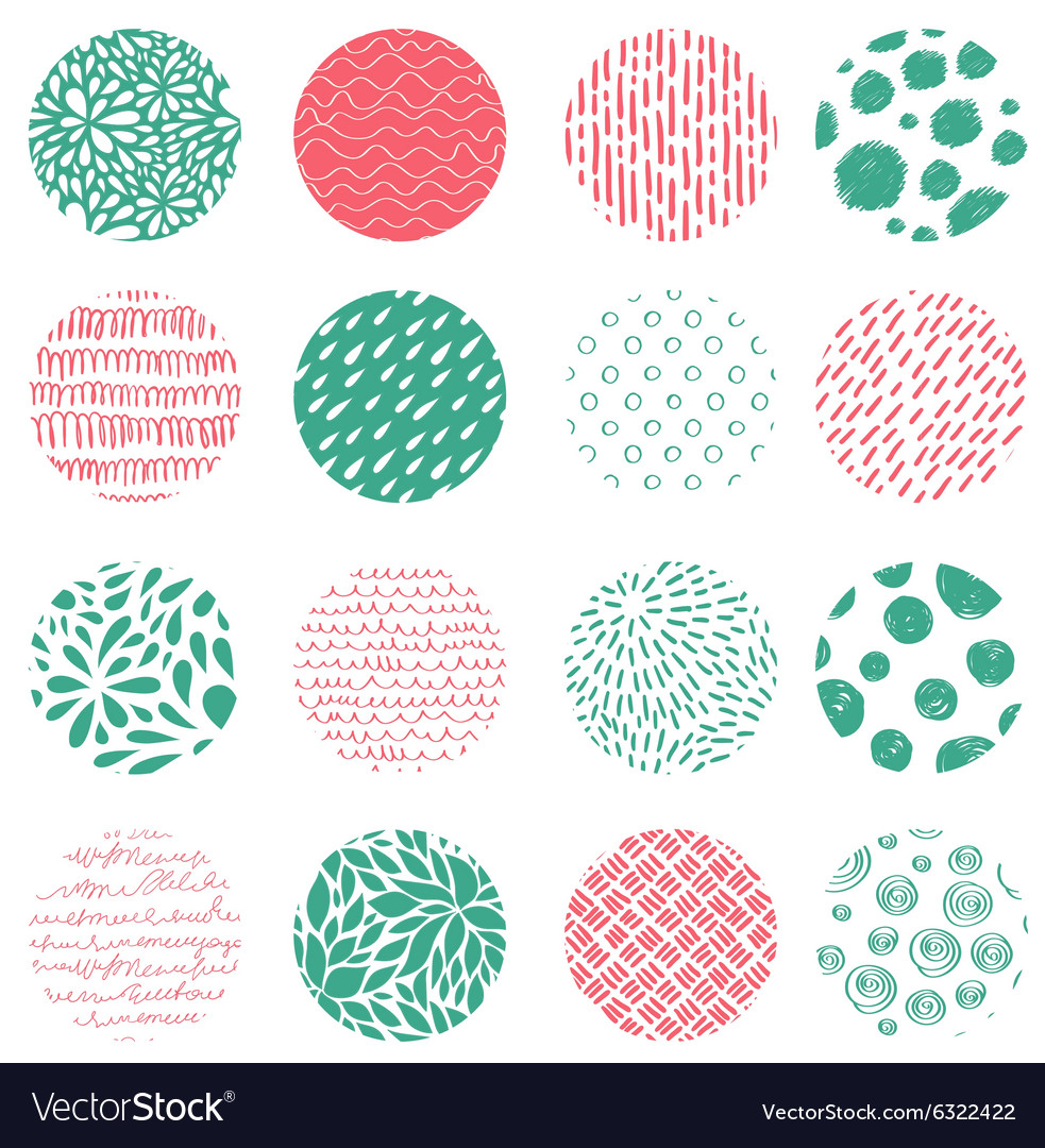 Seamless pattern with hand drawn round textures Vector Image