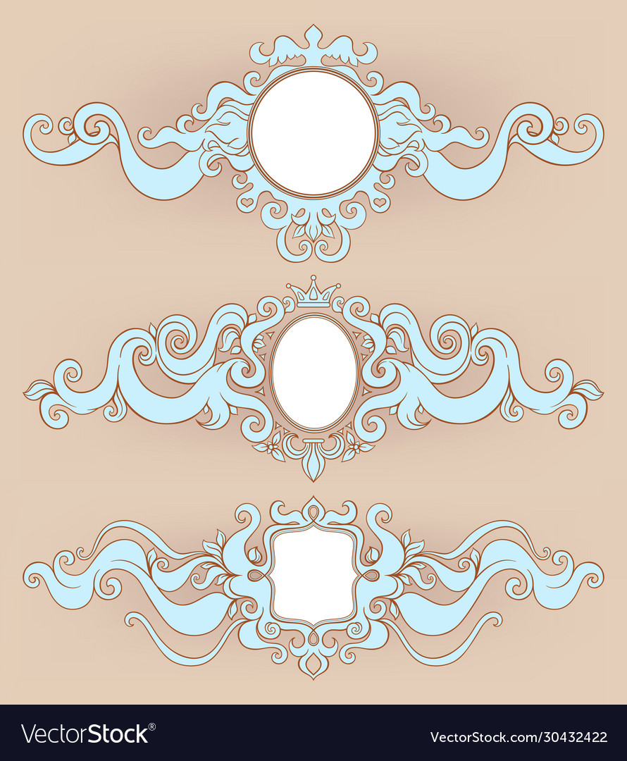 Three beautiful frames Royalty Free Vector Image