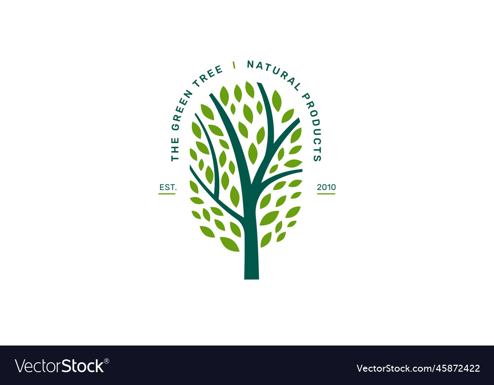 Tree symbol icon design nature trees Royalty Free Vector