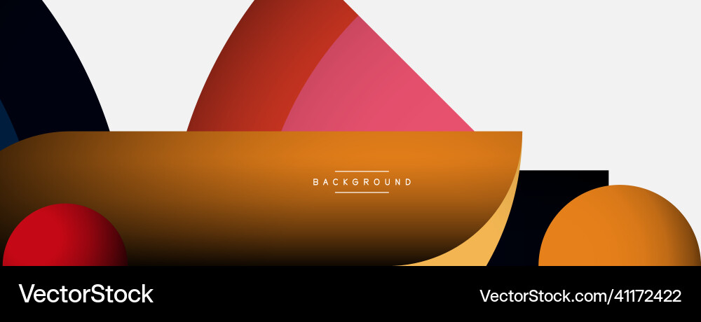 Trendy shapes color minimal design composition Vector Image