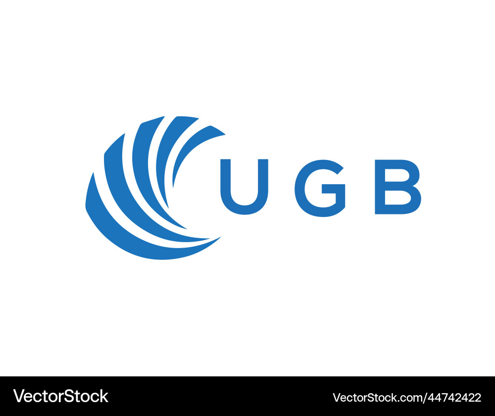 Ugb letter logo design on white background Vector Image