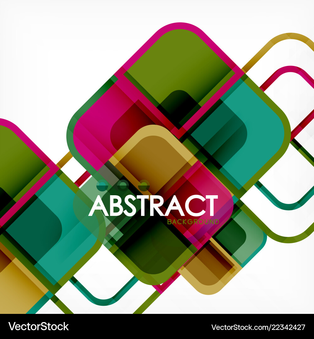 Abstract background square shapes geometric Vector Image