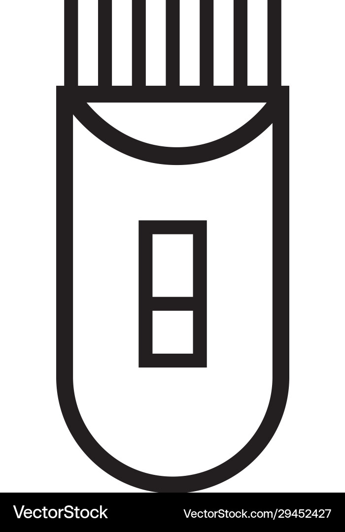 Electric shaving machine barber line style Vector Image
