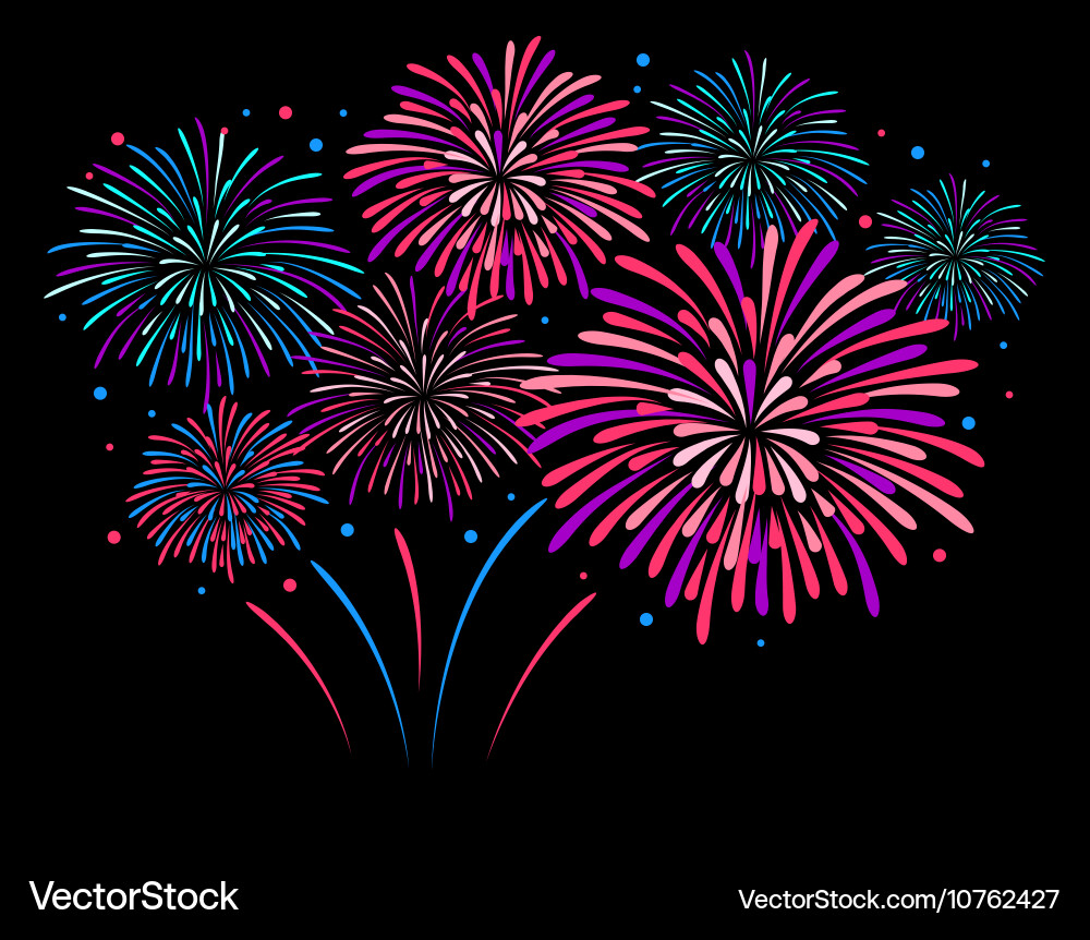 Holiday firework Royalty Free Vector Image - VectorStock