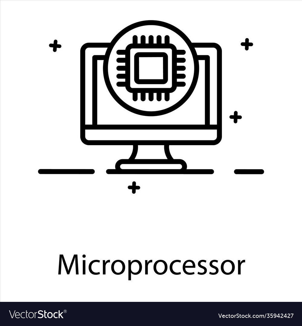Microprocessor Royalty Free Vector Image - VectorStock