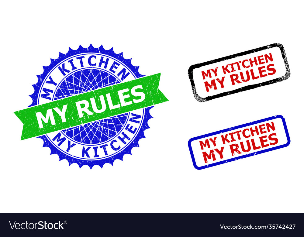 My kitchen rules rosette and rectangle bicolor Vector Image