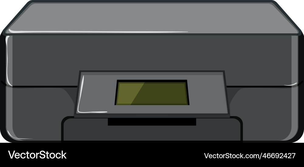 Paper photo printer cartoon Royalty Free Vector Image