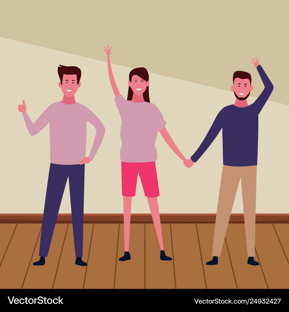 People friends cartoon Royalty Free Vector Image