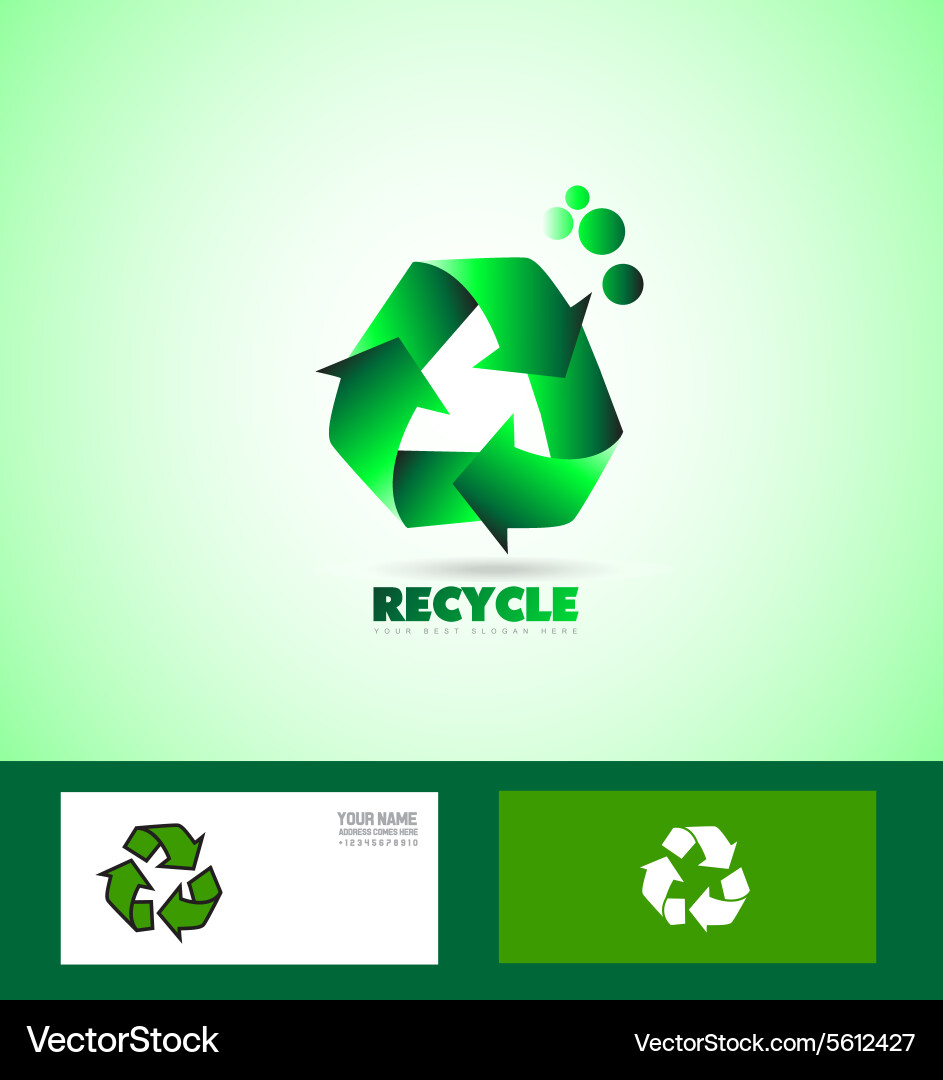 Recycle recycling sign logo Royalty Free Vector Image