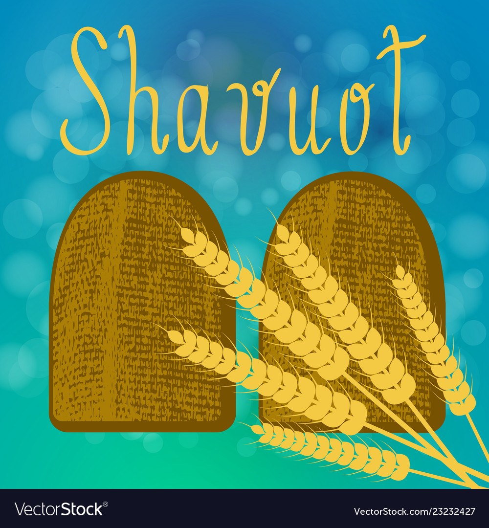Shavuot concept of judaic holiday tablets Vector Image Shavuot concept of judaic holiday tablets Vector Image