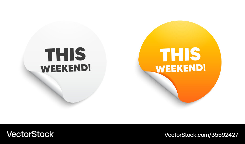 This weekend symbol special offer sign Royalty Free Vector