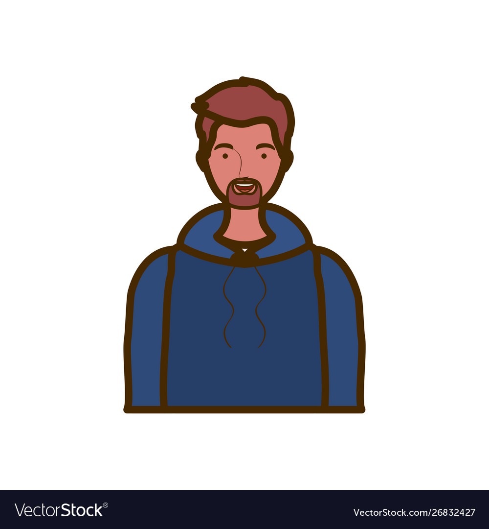 Young man on white background Royalty Free Vector Image