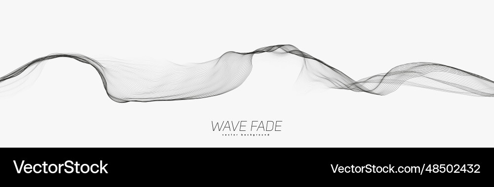 Abstract background with faded line waves warped Vector Image