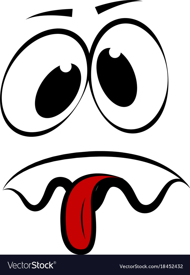 Abstract dumb expression Royalty Free Vector Image