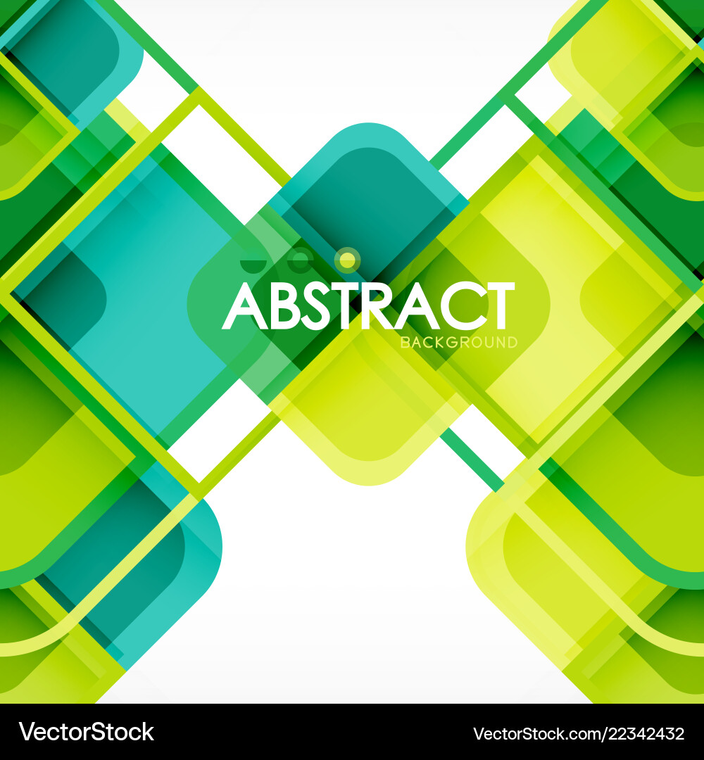 Colorful round squares modern geometric background