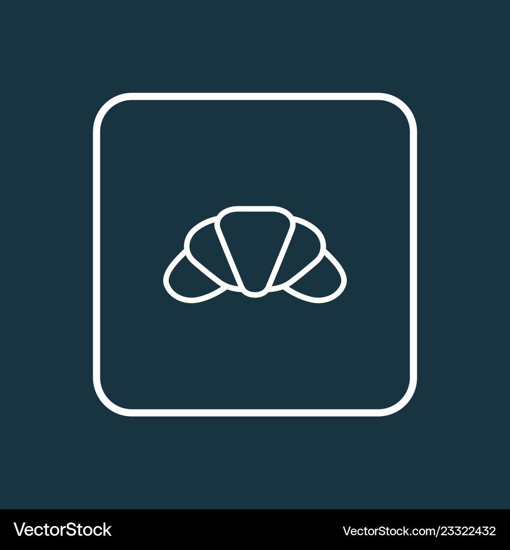 Croissant icon line symbol premium quality Vector Image